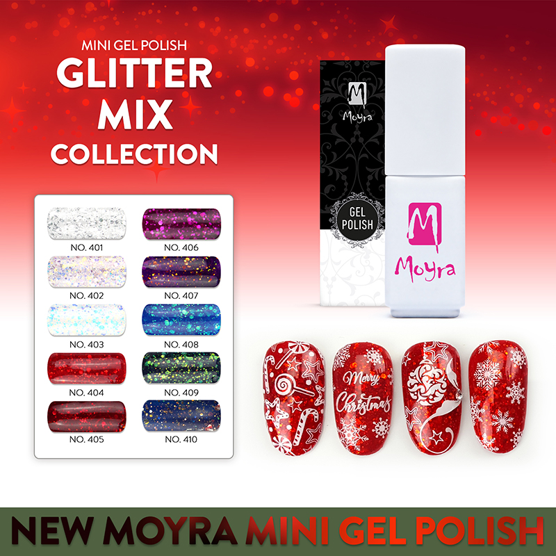 Wonderful glittering mini gel polishes! | moyrastamping.com